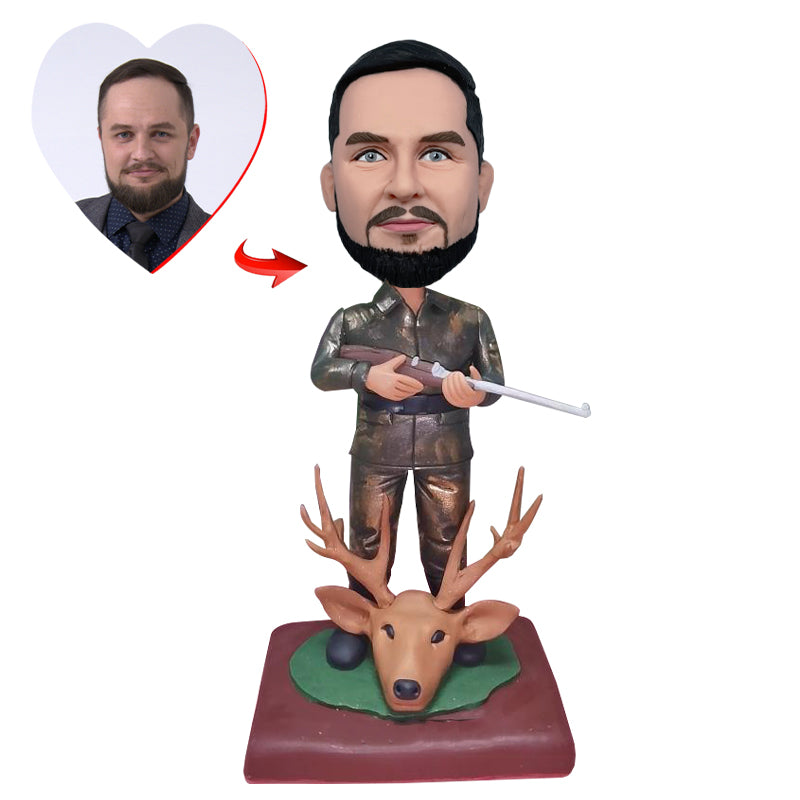 Hunter With The Deer Custom Bobblehead